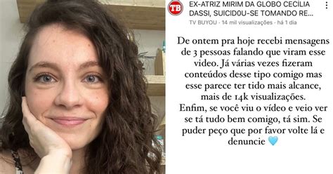 Ex Atriz Mirim Cecilia Dassi Rebate Fake News De Morte Está Tudo Bem