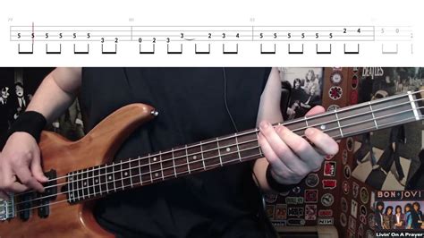 Livin On A Prayer By Bon Jovi Bass Cover With Tabs Play Along YouTube