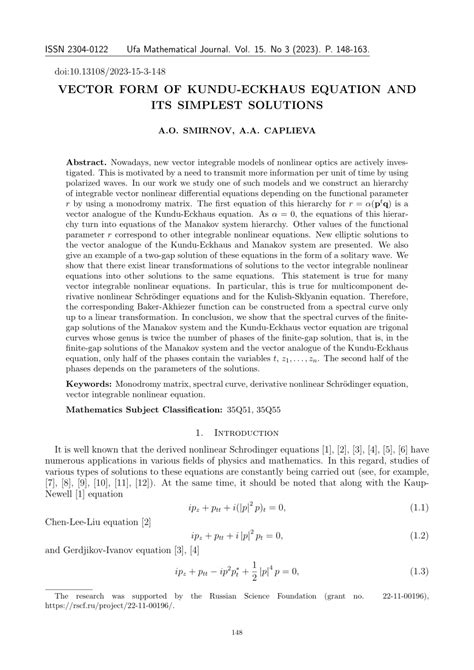 Pdf Vector Form Of Kundu Eckhaus Equation And Its Simplest Solutions