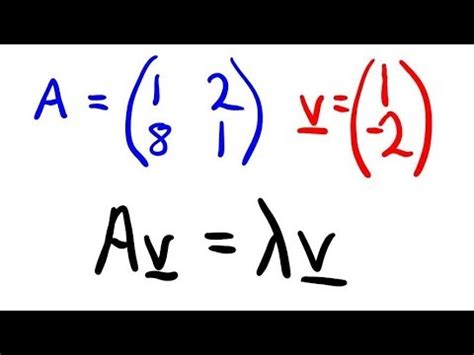 Find Eigenvalue Given Eigenvector Matrix X Example YouTube