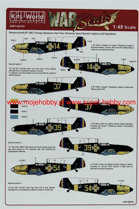 Messerschmitt Bf 109 E 1 3 Foreign Operators Part 2 Kits World 148254