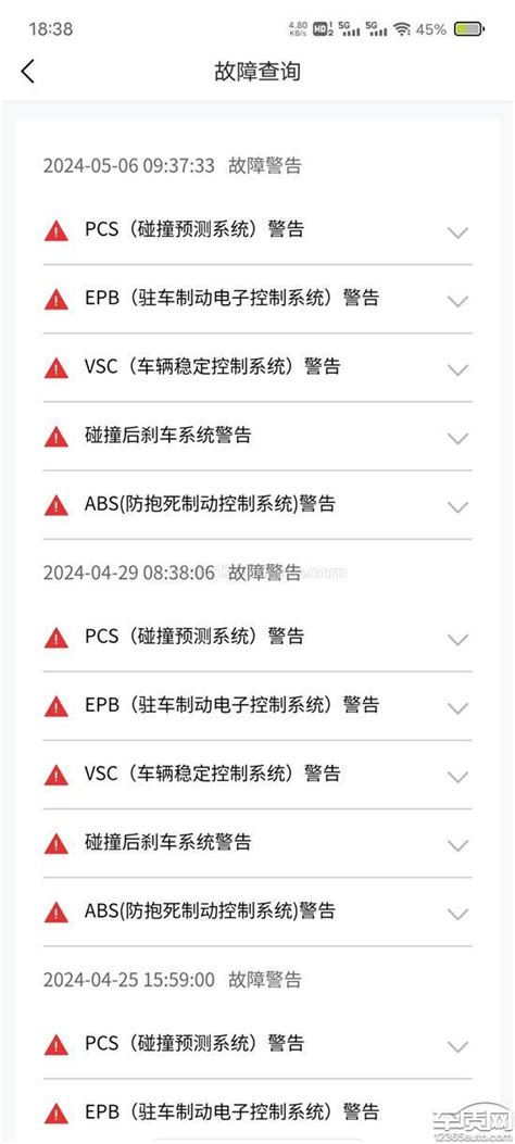 广汽丰田雷凌仪表盘上多个系统故障灯亮 新浪汽车