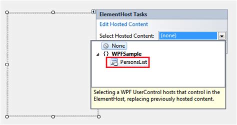 Integrating WPF In WinForms In VS