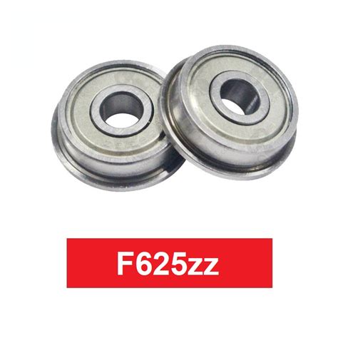 F625zz Flanged Deep Groove Bearing - Orange 3D