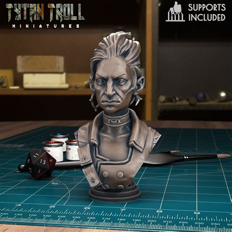 3d File Dead Eel Dishonored Bust Pre Supported 😵・model To Download
