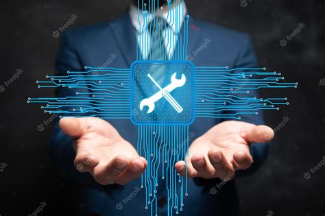Premium Photo Technical Support Tools In The Motherboard On A Virtual