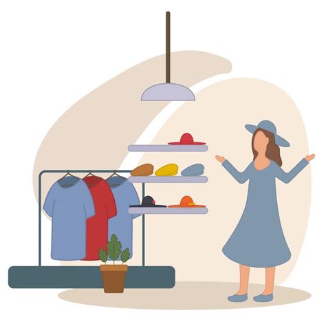 Premium Vector Woman Shopping Illustration Scene