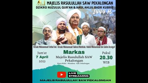 Live Dzikir Malam Nuzulul Quran And Haul Badr Youtube