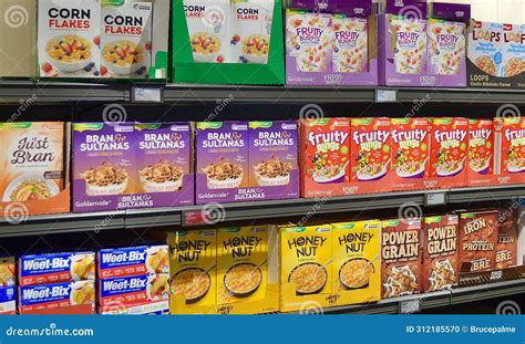 Cereals On The Shelves Of An Aldi Store In Penrith Australia Editorial