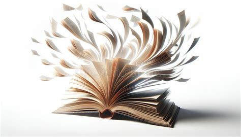 Open Book With Dynamic Flowing Pages Symbolizing Creativity