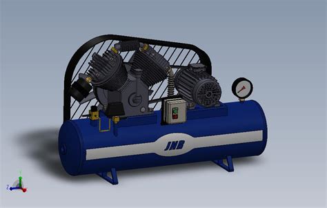 空压机 SOLIDWORKS 2013 模型图纸下载 懒石网