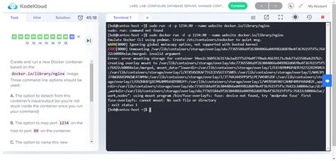 Lab Configure Database Server Manage Containers And Vms Lfcs