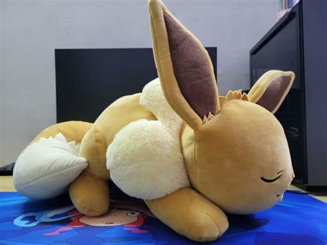 Sleeping Eevee Plush Huggable Pokemon Eevee Pillow Buddy