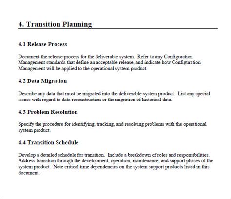 9 Transition Plan Samples Sample Templates