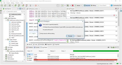 Errors When Executing Script Archive Katalon Community
