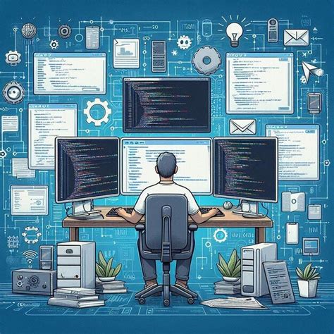 Developer In A Coding Zone Premium AI Generated Image