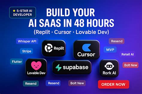ai saas with replit ai cursor ai lovable dev bolt new supabase rork ai