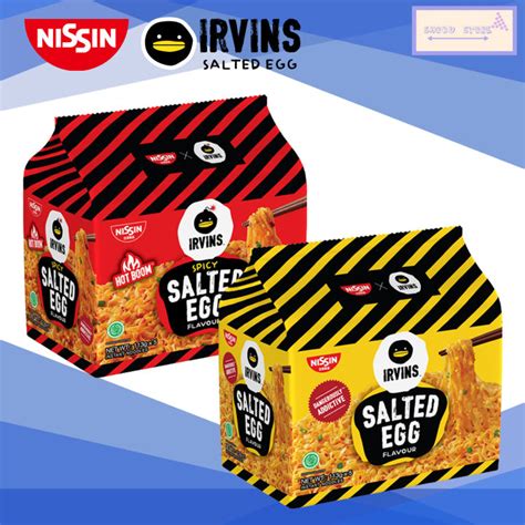 【halal】nissin X Irvins Instant Noodles Salted Egg Spicy Salted Egg 5s
