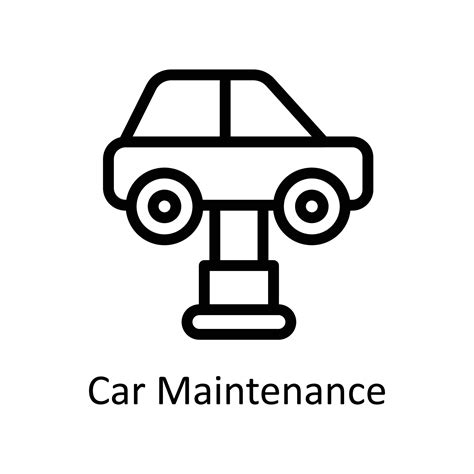 Car Maintenance Vector Outline Icons Simple Stock Illustration Stock