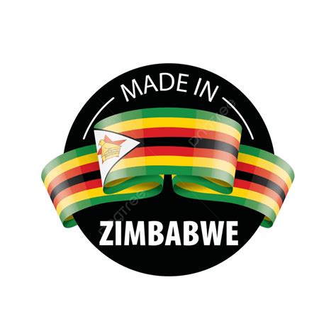 Vector Illustration Of The Zimbabwean Flag Against A White Backdrop