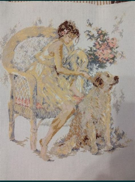 Картина дівчина з собакою — ціна 1000 грн у каталозі Картини Купити товари для дому та побуту за