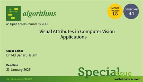Algorithms Mdpi On Linkedin Specialissue Visualattribute