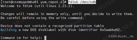 linux新硬盘创建分区 linux新建磁盘分区 csdn博客