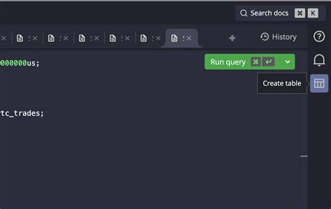 Create Table Questdb