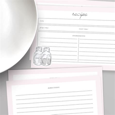 Free Custom Printable Recipe Card Templates Online Worksheets Library