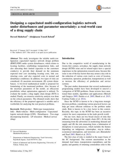 Designing A Capacitated Multi Configuration Logist Pdf Mathematical