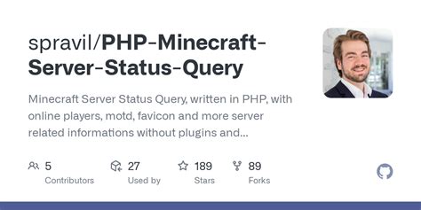Github Spravilphp Minecraft Server Status Query Minecraft Server