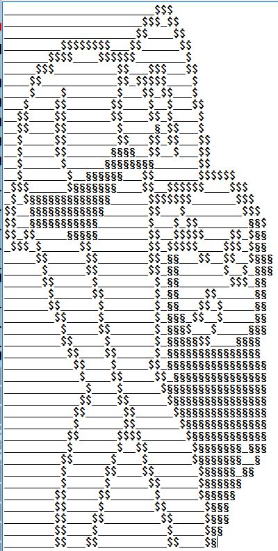 ASCII Art Nudes Bend Over