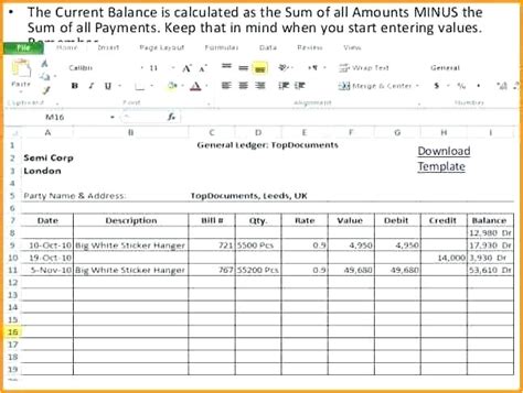 Purchase Ledger Template Excel Ledger Templates Ereads Club