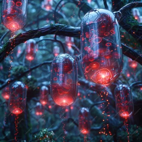 Selfassembling Nanorobots In Bloodstream Premium Ai Generated Image