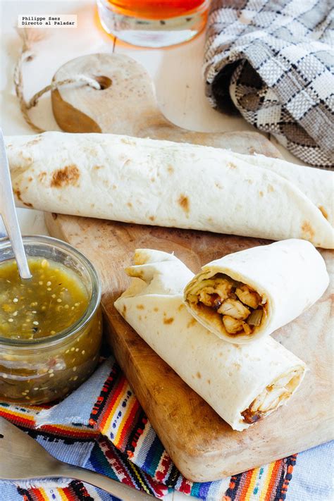 Burritos de pollo y queso Receta mexicana fácil