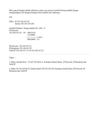 Hitung Subnet Cara Cepat PDF