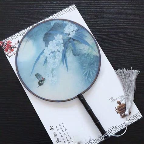 39 臺灣新圖現貨到 扇架 🔥 古風 透明 絲質 Cos 扇子 團扇 中國風 古典 宮庭 雙面 圓形 舞蹈 絲綢 蝦皮購物