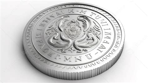 Best Silver Coin Powerpoint Background For Presentation