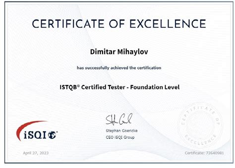 Dimitar Mihaylov On Linkedin 🏆 Celebrating New Certification Istqb® Certified Tester Foundation…