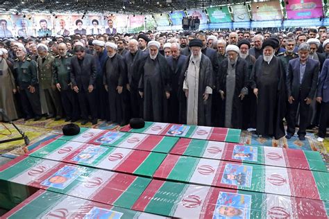 Iran Supreme Leader Leads Prayers At Raisi Funeral As Election Looms