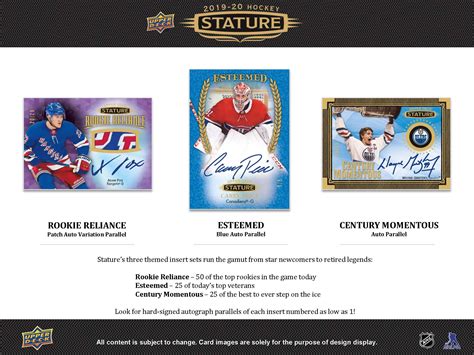 2019 20 Upper Deck Stature NHL Hockey Cards Brings New Technology
