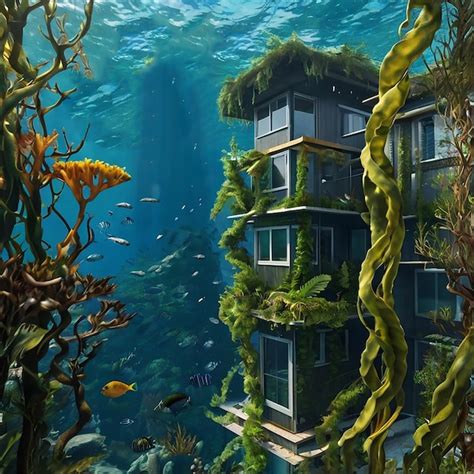 A House Of The Ocean Generative Ai Premium Ai Generated Image