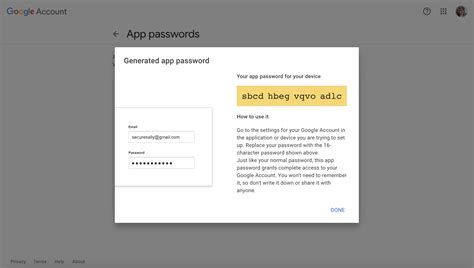 Changing Gmail Settings Using App Passwords