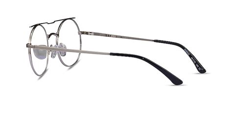 Essence Round Silver Black Glasses For Women Eyebuydirect