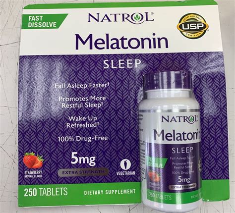 Natrol Melatonin 5mg 250 Tablets 健康及營養食用品 健康補充品 健康補充品 維他命及補充品