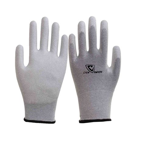 Black Pu Coated Garden Hand Protection Gloves