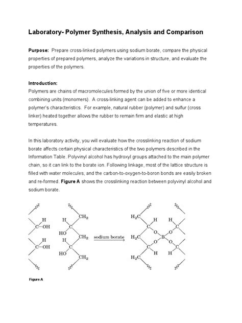 Lab Polymer Slime Cross Link Polymers