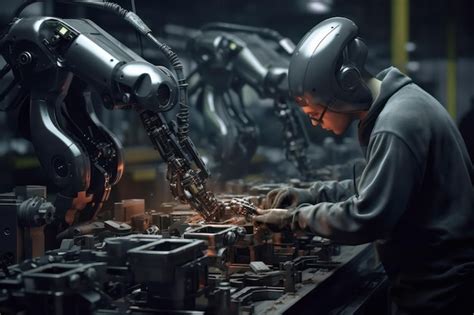 Premium Ai Image Robotic Precision Advanced Industrial Automation