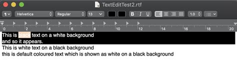 Textedit 114 Not The Dark Mode Youd Expect The Eclectic Light Company