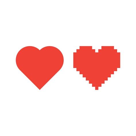 Premium Vector Red Heart Icon Set Vector Illustration